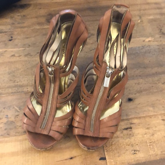 Michael Kors | Shoes | Michael Kors Zip Front Heels | Poshmark